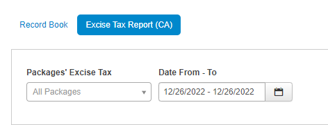 Excise Tax Report (CA)
