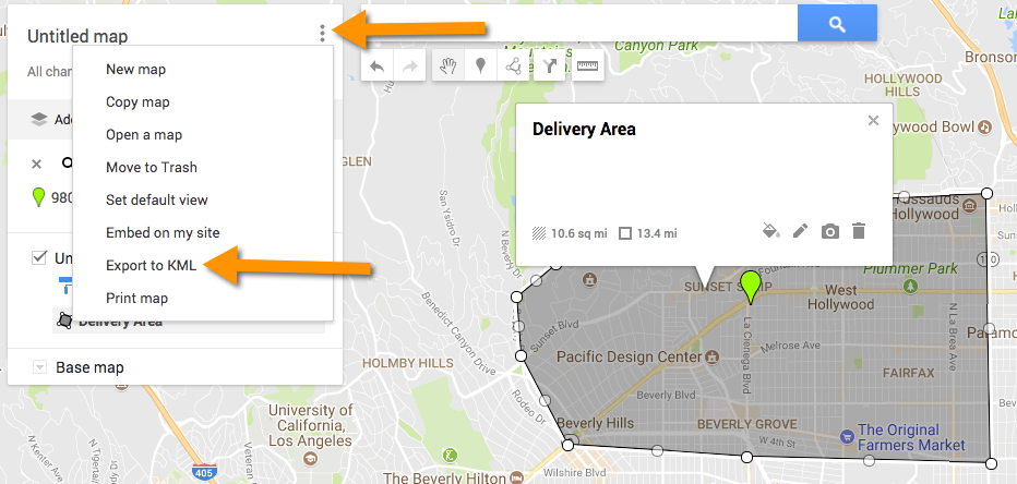 Creating Delivery Zones Using Google Maps