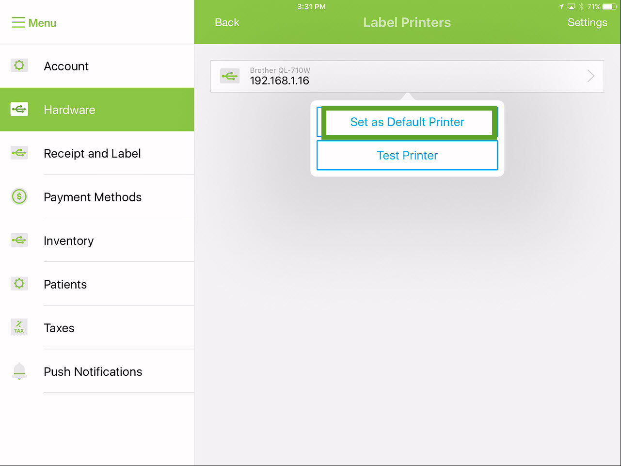 Connecting Brother Label Printer to Indica POS and Set it as Default