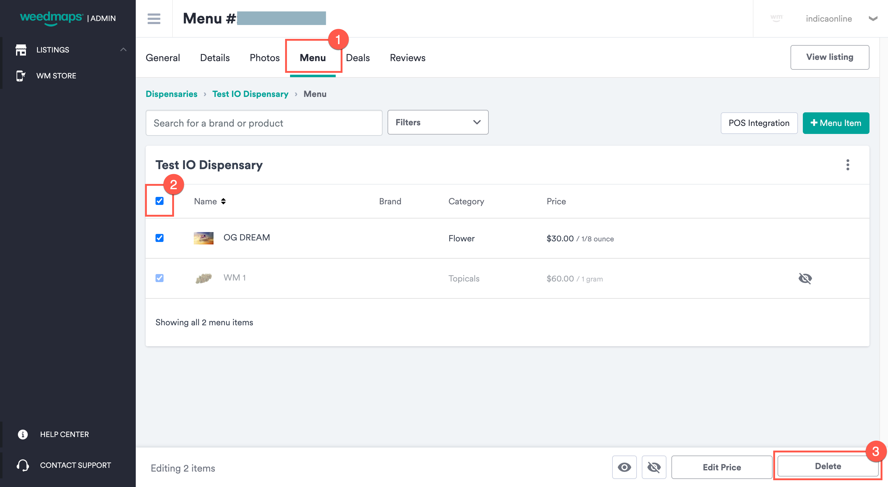 Weedmaps Integration