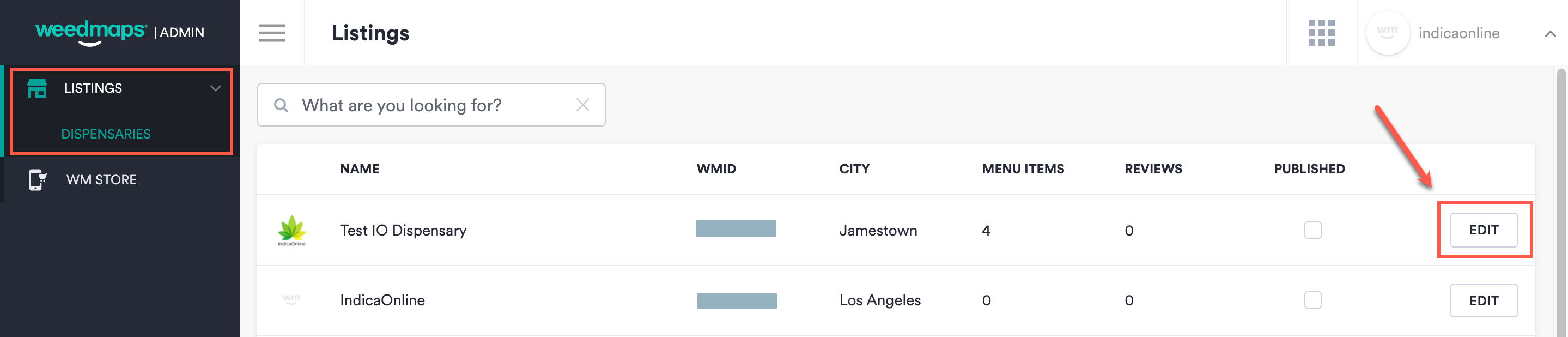 Weedmaps Integration