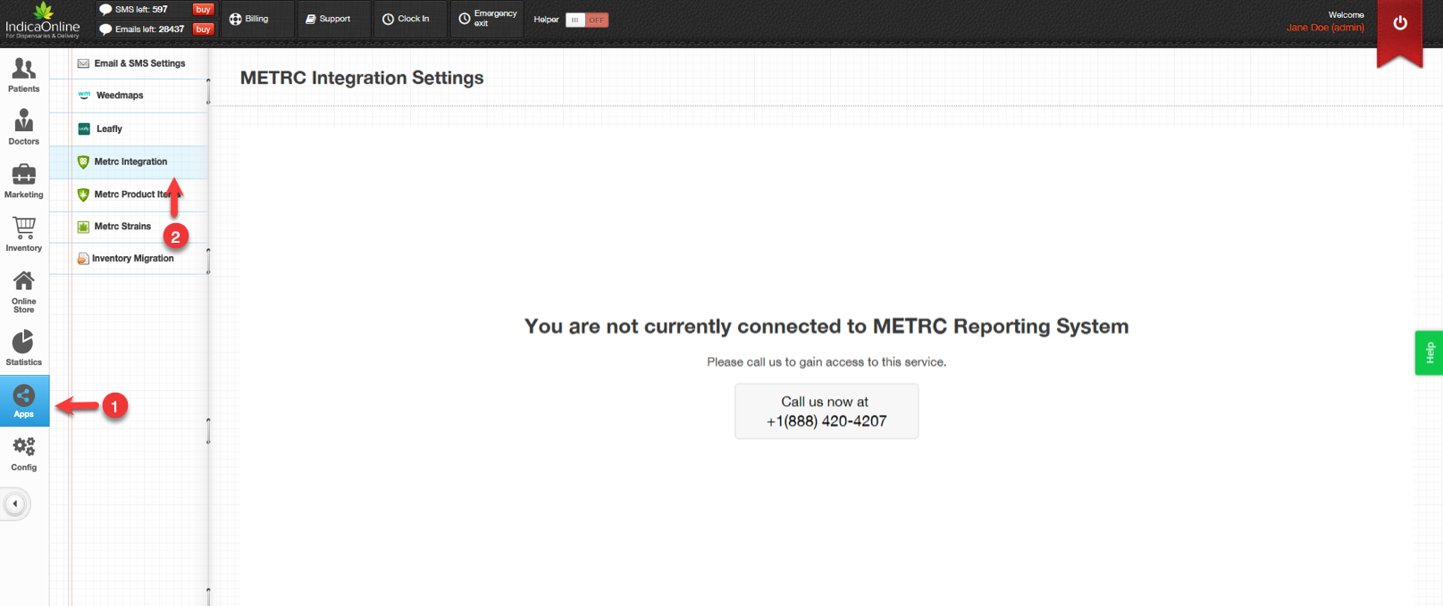 How to Link Metrc to IndicaOnline