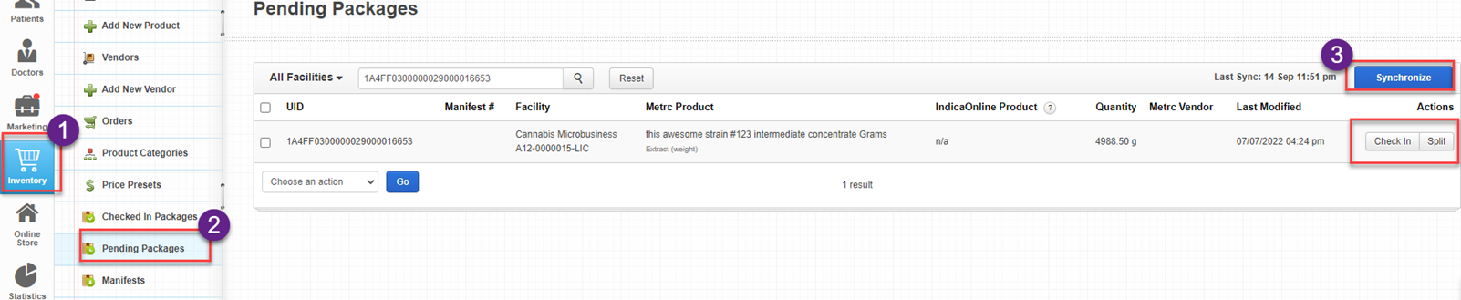 How To Check In Metrc Packages
